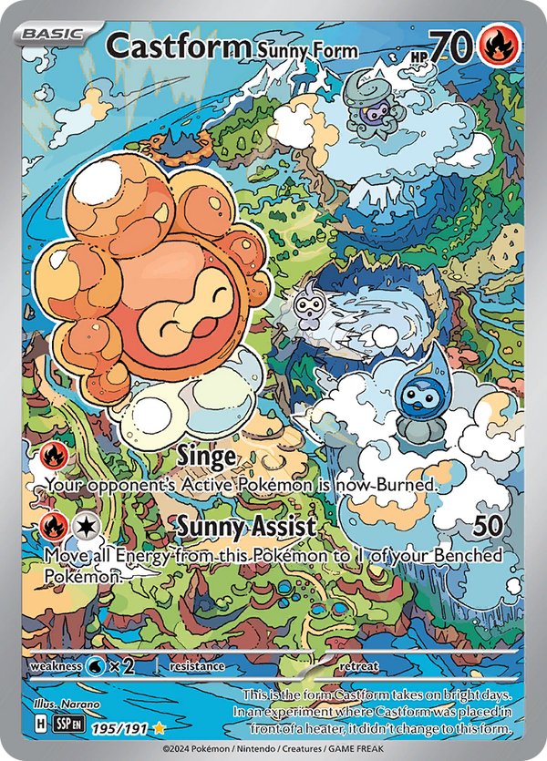 Castform Sunny Form - 195/191 - Illustration Rare – Singles Collector ...